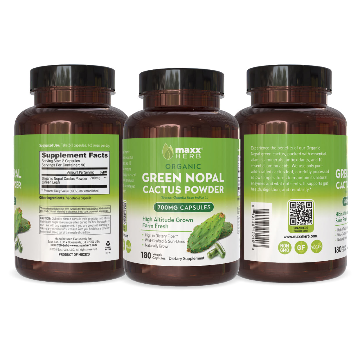 Green Nopal Cactus Capsules – Maxx Herb