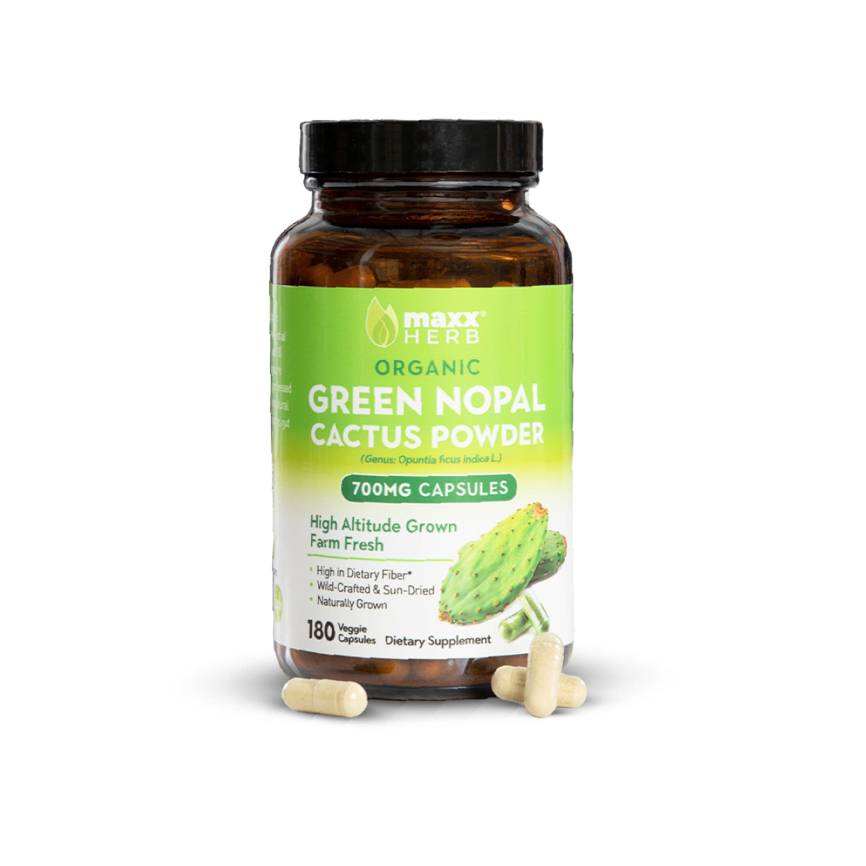 Green Nopal Cactus Capsules – Maxx Herb