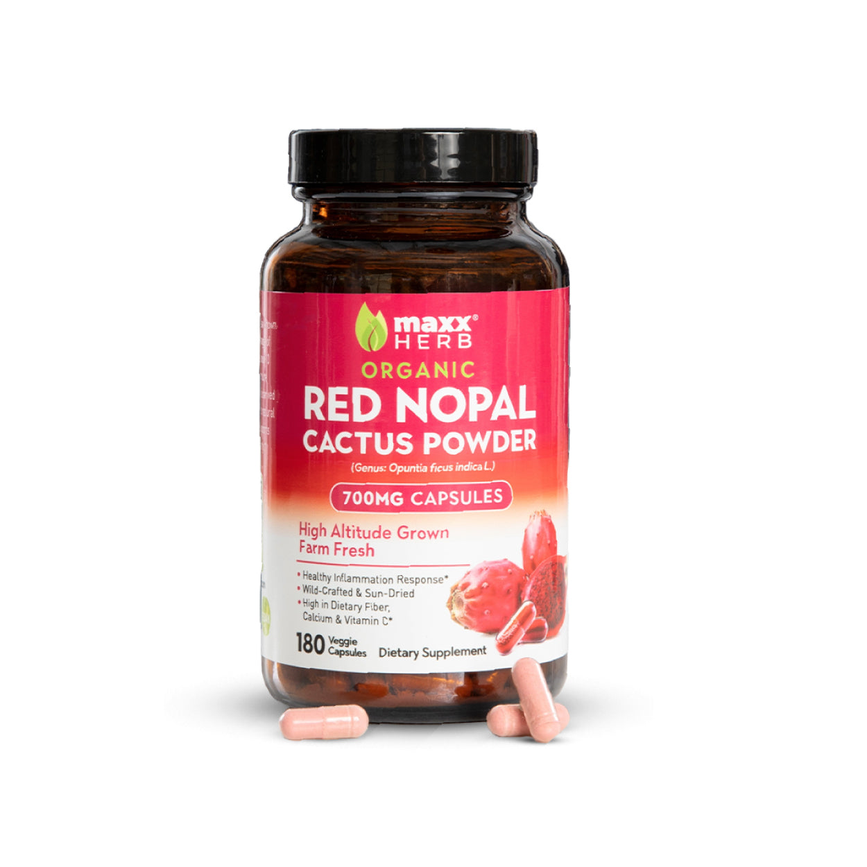 Red Nopal Cactus Capsules – Maxx Herb